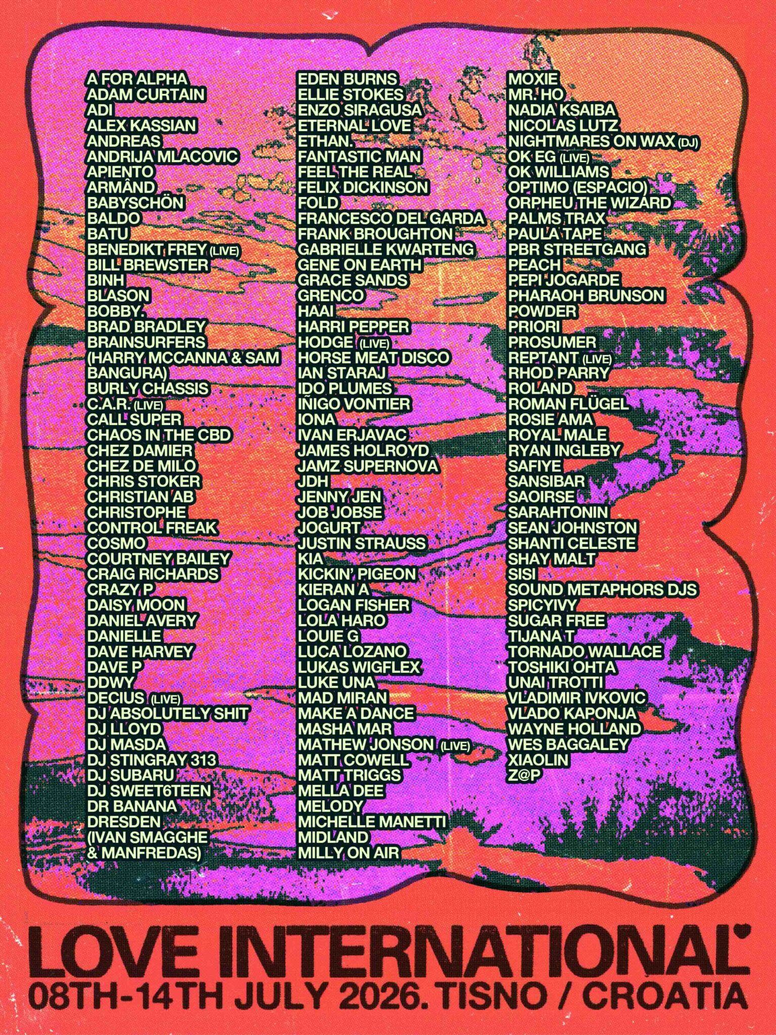 Love International announce second wave of artists for 2026 - Ransom Note